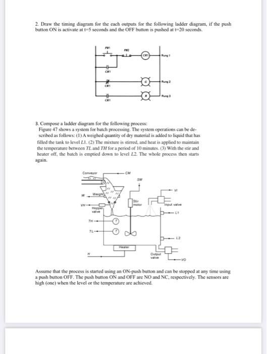 2. Draw the timing diagram for the each outputs for | Chegg.com