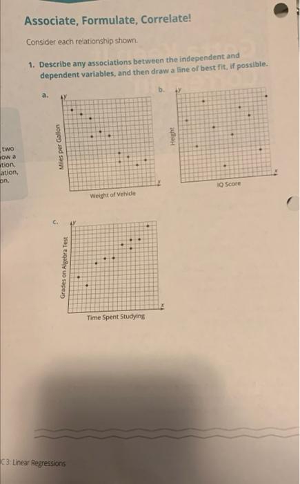 Solved Associate, Formulate, Correlate! Consider each | Chegg.com