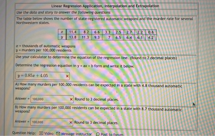 Solved Linear Regression Application, Interpolation and | Chegg.com