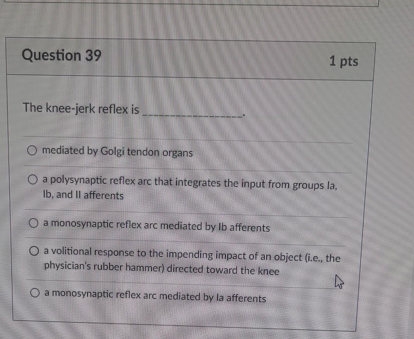 Solved mediated by Golgi tendon organs a polysynaptic reflex | Chegg.com