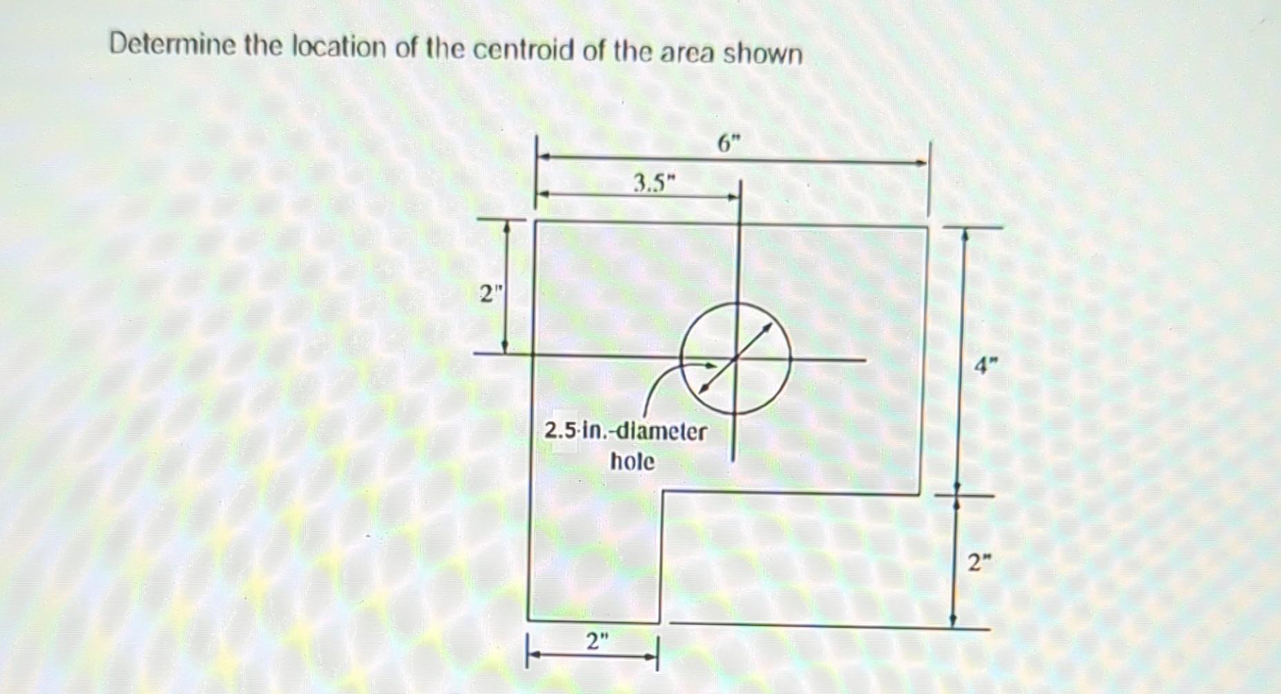 Solved Determine the location of the centroid of the area | Chegg.com