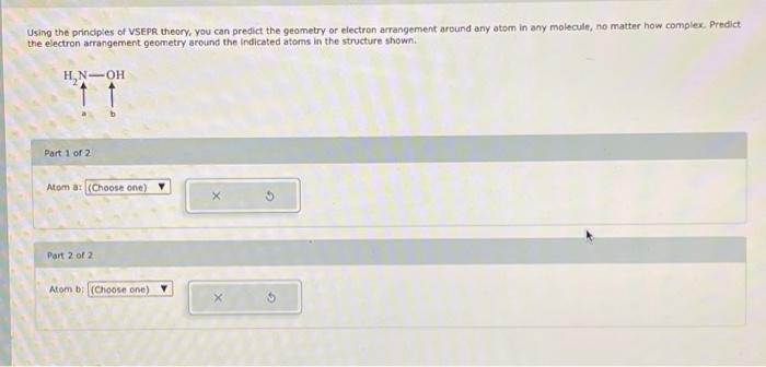 Solved Using the principles of VSEPR theory, you can predict | Chegg.com
