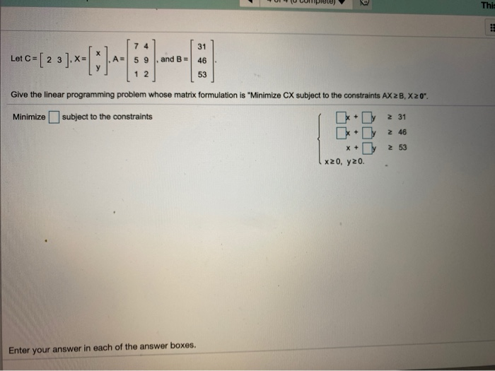 Solved U U LUMPULU) This Give the linear programming problem | Chegg.com