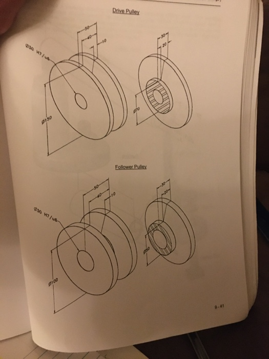Solved P5-24) Sketch an aligned section view using the | Chegg.com