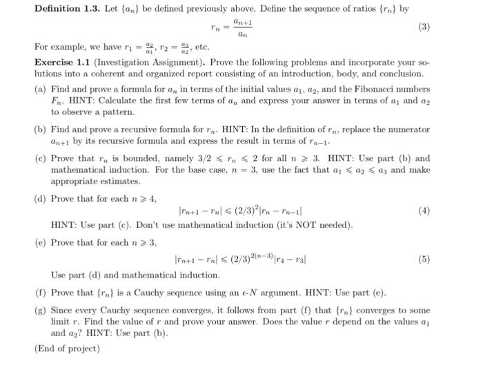 Solved rn=anan+1 For example, we have r1=a1a2,r2=a2a3, etc. | Chegg.com