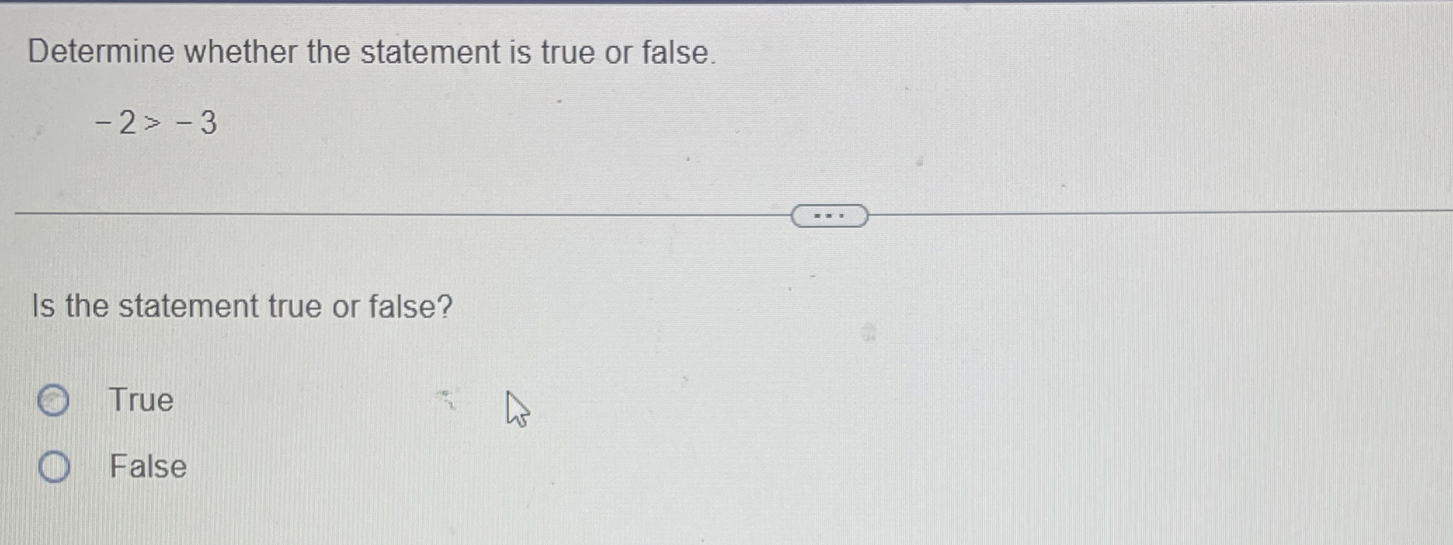 Solved Determine whether the statement is true or | Chegg.com