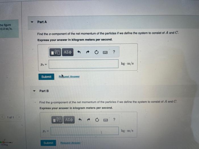 Solved Three objects A,B, and C are moving as shown in the | Chegg.com