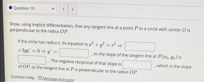 Solved Show, using implicit differentiation, that any | Chegg.com