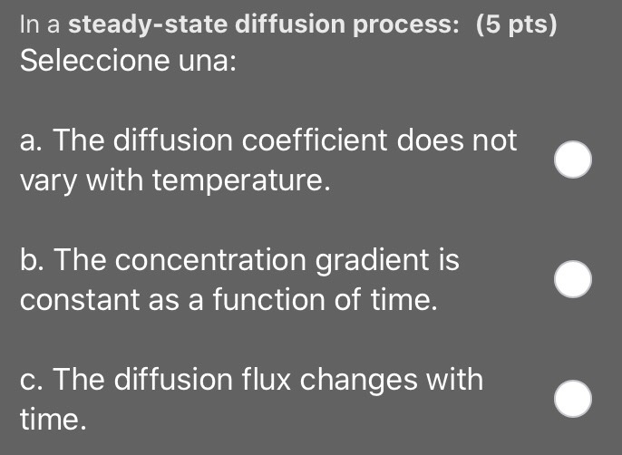 Solved In a steady-state diffusion process: (5 pts) | Chegg.com