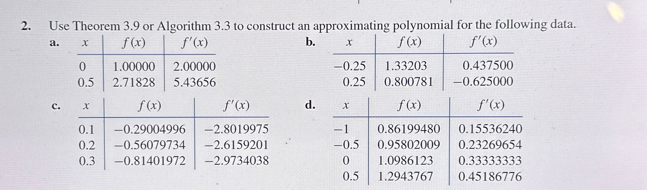 Solved Use Theorem 3.9 or Algorithm 3.3 to construct an | Chegg.com Solved Use Theorem 3.9 or Algorithm 3.3 to construct an | Chegg.com