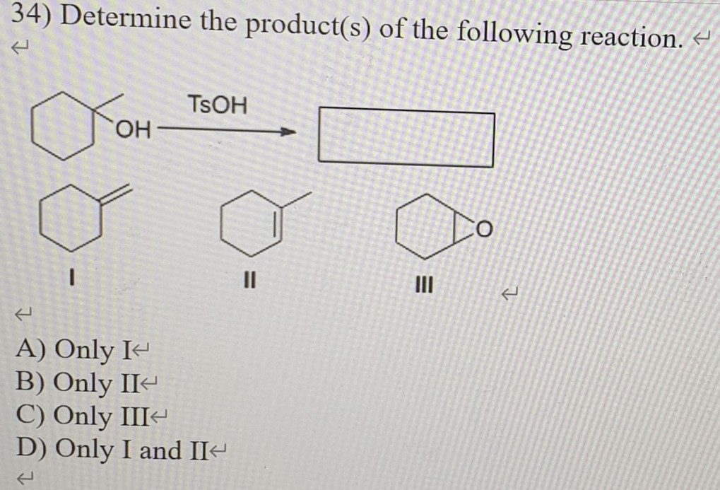 Solved 34 Determine The Product S Of The Following