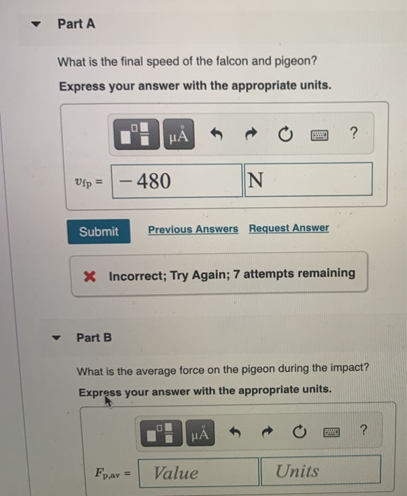 Solved Part A What is the final speed of the falcon and | Chegg.com
