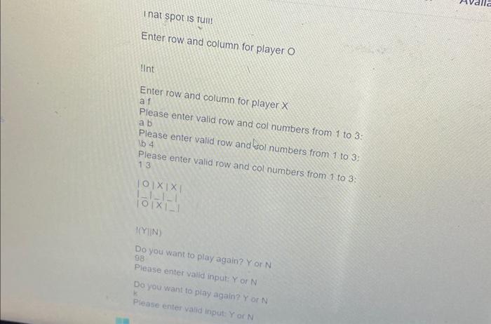 Solved - You will develop your code in a program called Tic | Chegg.com