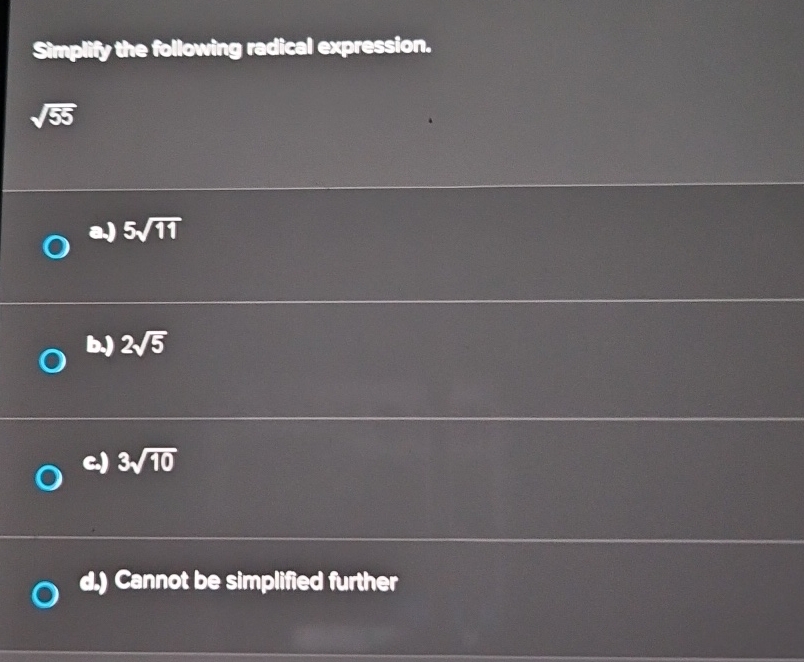 Solved Simplify the following redical | Chegg.com