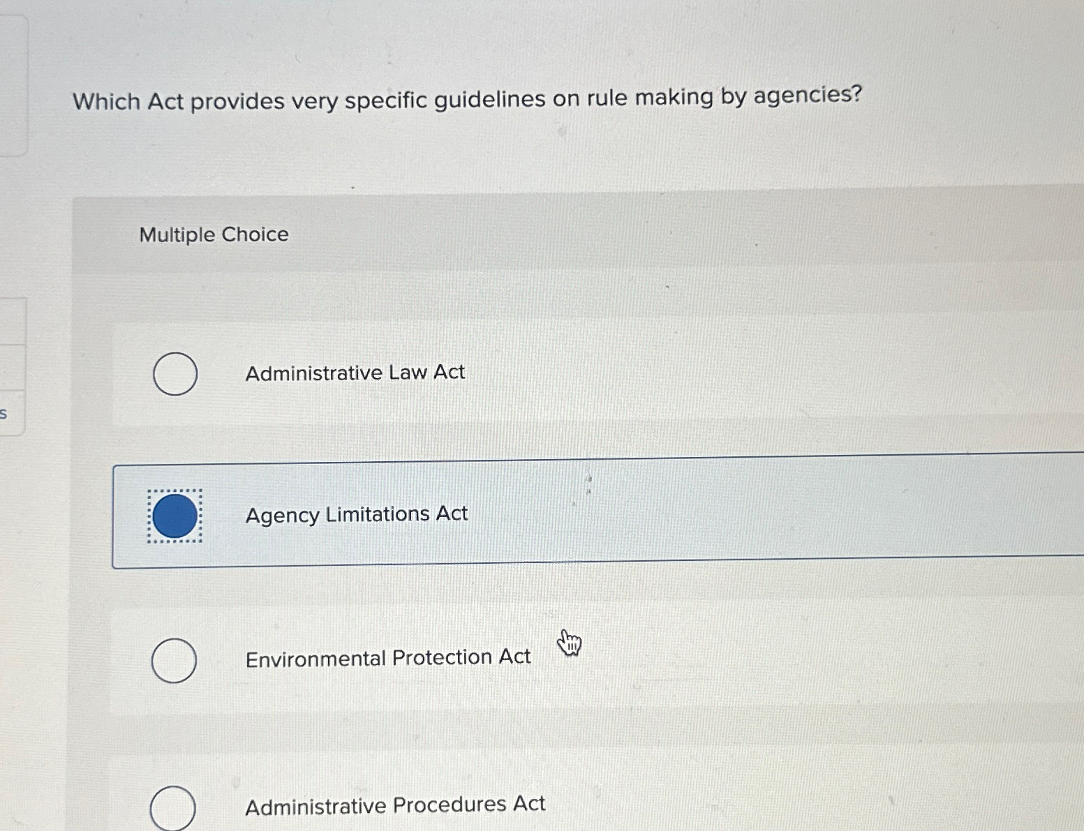 Solved Which Act provides very specific guidelines on rule | Chegg.com