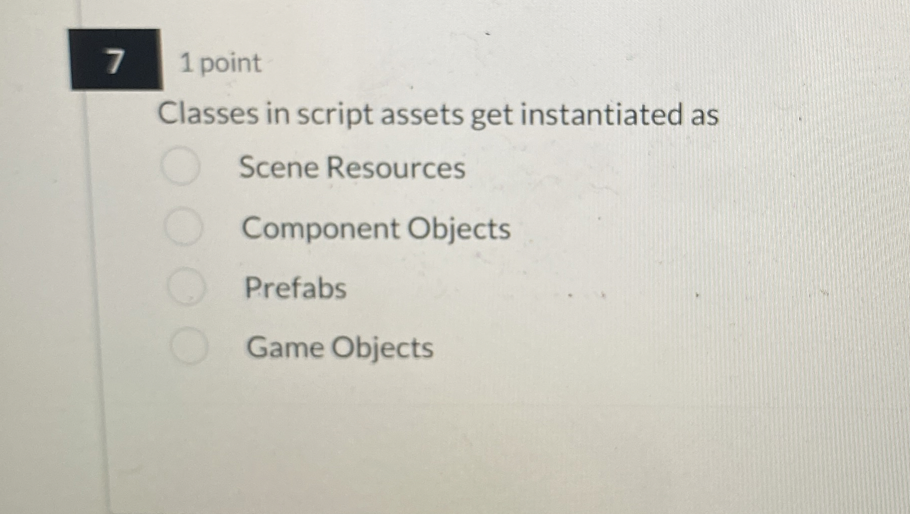 Solved 1 ﻿pointClasses in script assets get instantiated | Chegg.com