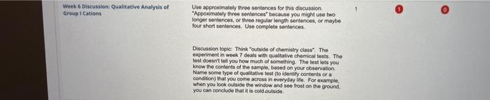 Week 6 Discussion; Qualitative Analysis of Use | Chegg.com