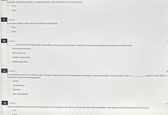 Solved A double-barreled question is a single question that | Chegg.com