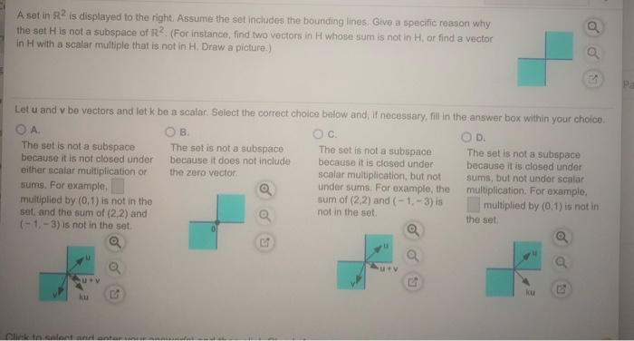 Solved A set in R2 is displayed to the right. Assume the set | Chegg.com