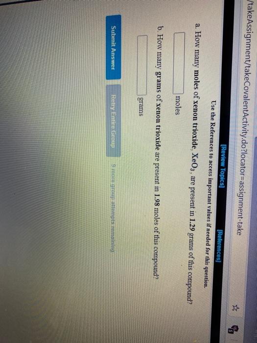 Solved /takeAssignment/takeCovalentActivity.do?locator | Chegg.com