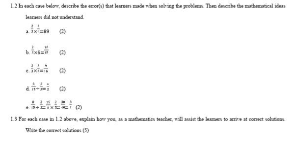 Solved 1.2 In each case below, describe the error(s) that | Chegg.com