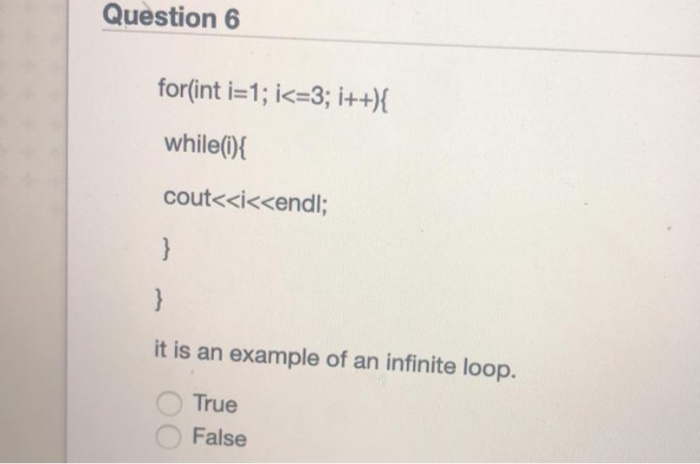 Solved Question 6 for(int i=1;i