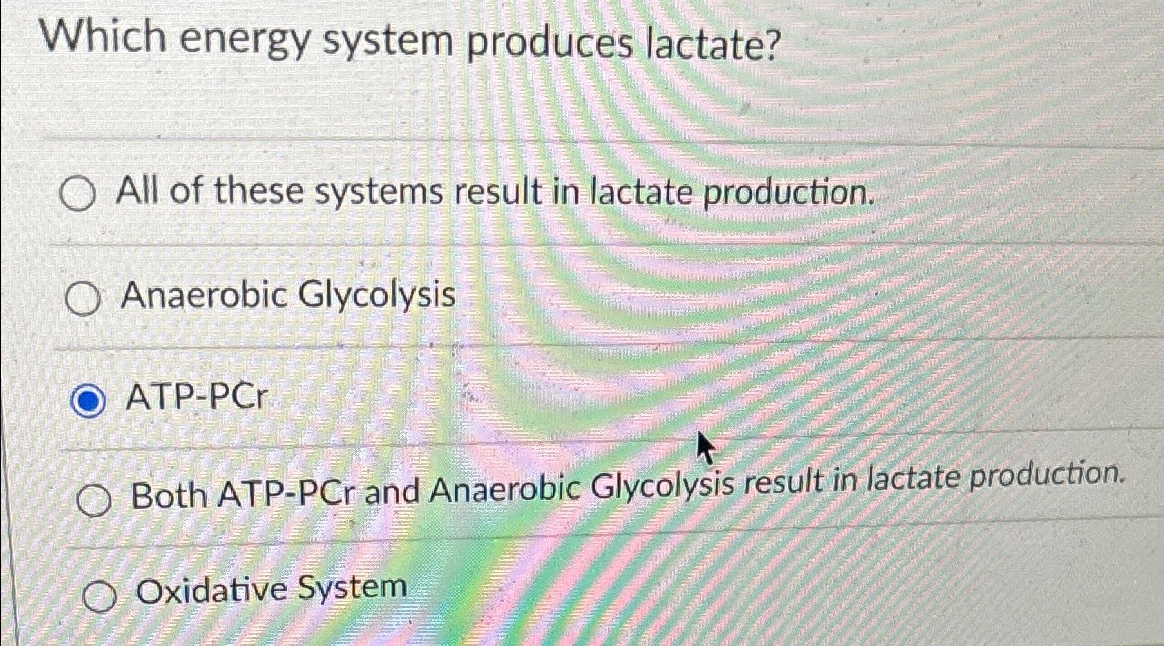 Solved Which energy system produces lactate?All of these | Chegg.com