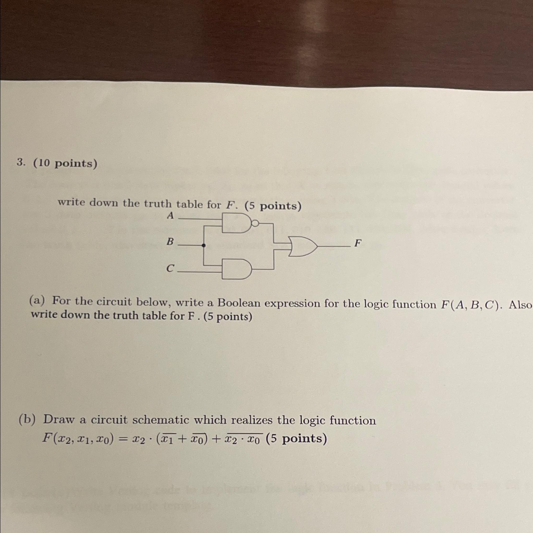 Solved (10 ﻿points)write down the t1(a) ﻿For the circuit | Chegg.com