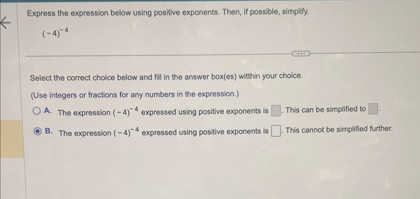 Solved Express the expression below using positive | Chegg.com