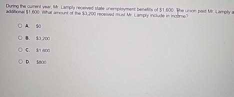 Solved During the current year, Mr. ﻿Lamply received state | Chegg.com