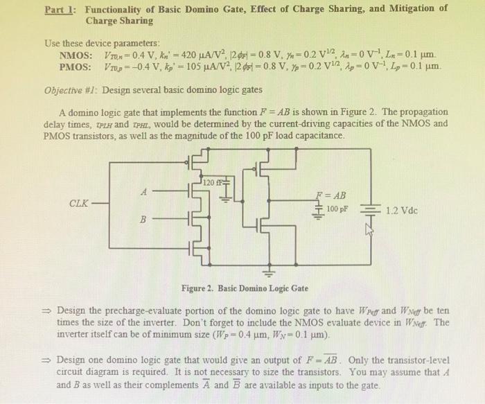 Solved Part 1: Functionality of Basic Domino Gate, Effect of | Chegg.com