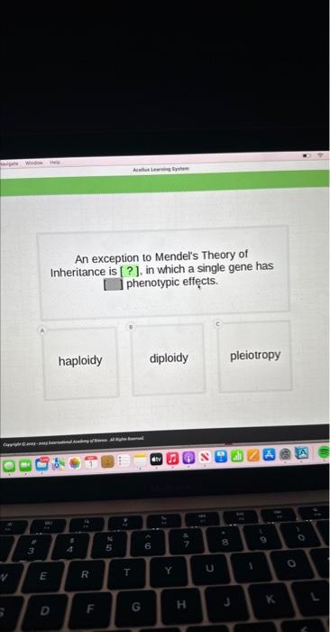 Solved An exception to Mendel's Theory of Inheritance is | Chegg.com
