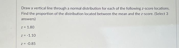 Solved Draw a vertical line through a normal distribution | Chegg.com