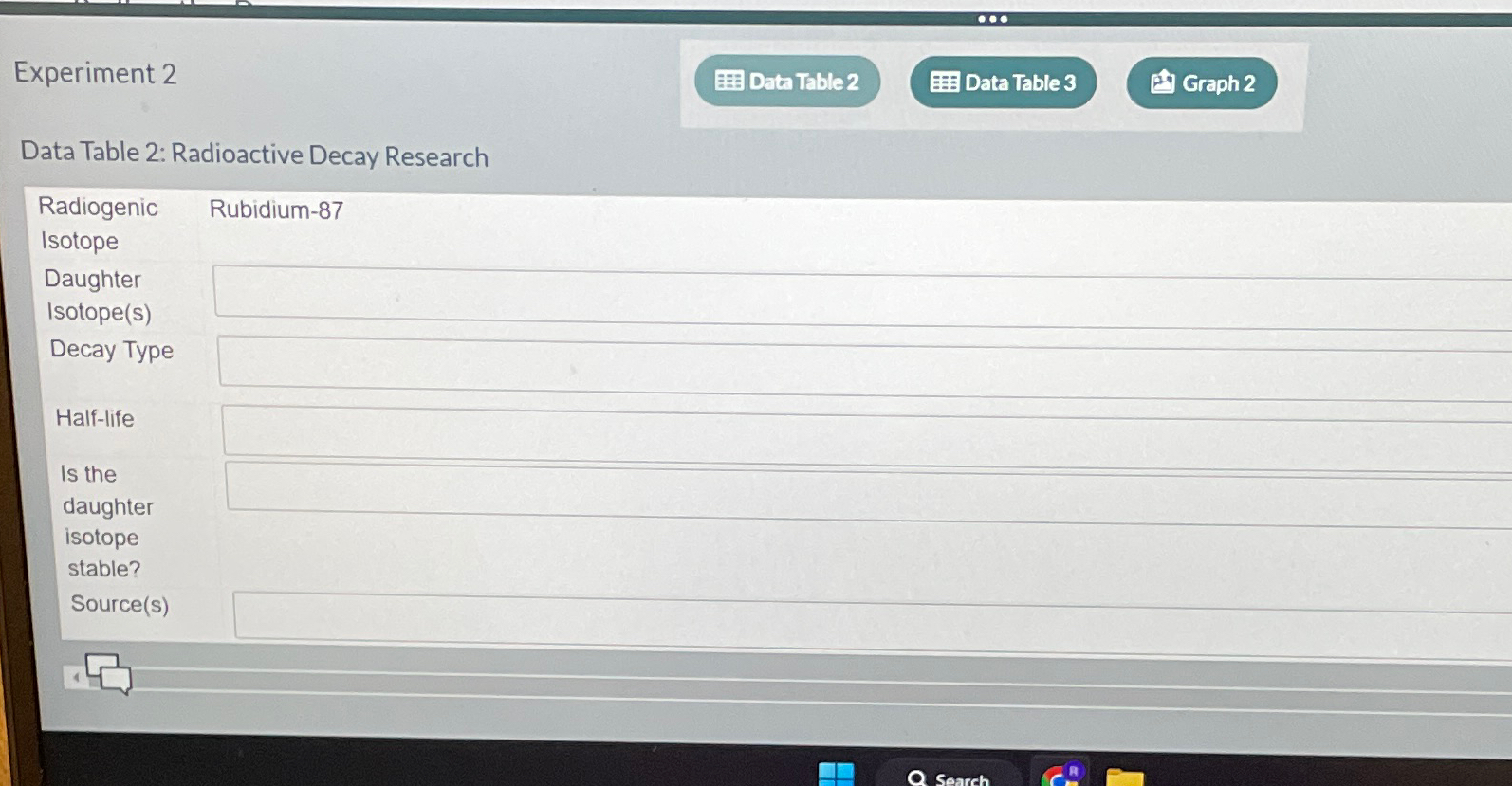 Solved Experiment 2Data Table 2: Radioactive Decay | Chegg.com