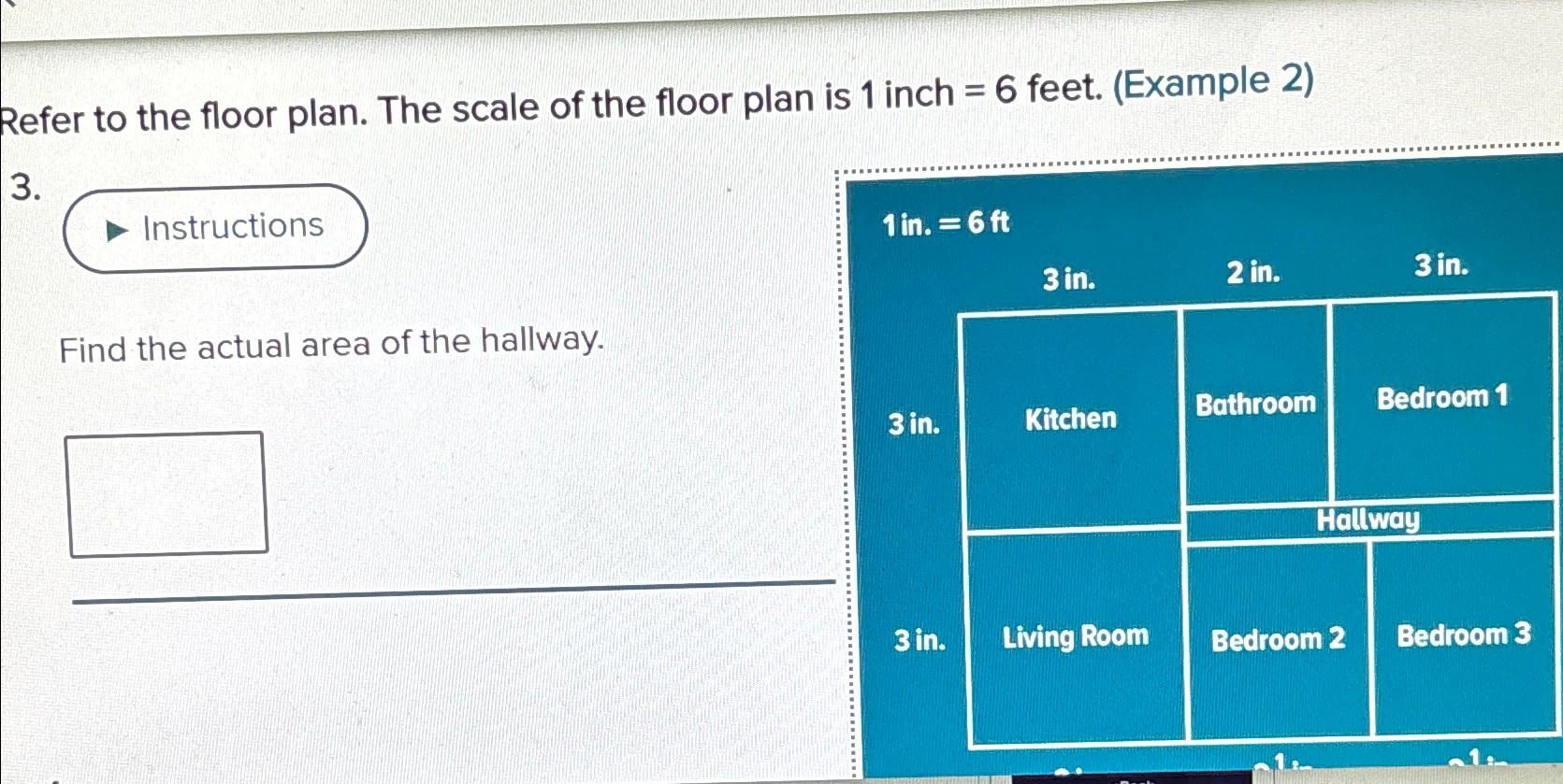Solved Refer to the floor plan. The scale of the floor plan | Chegg.com