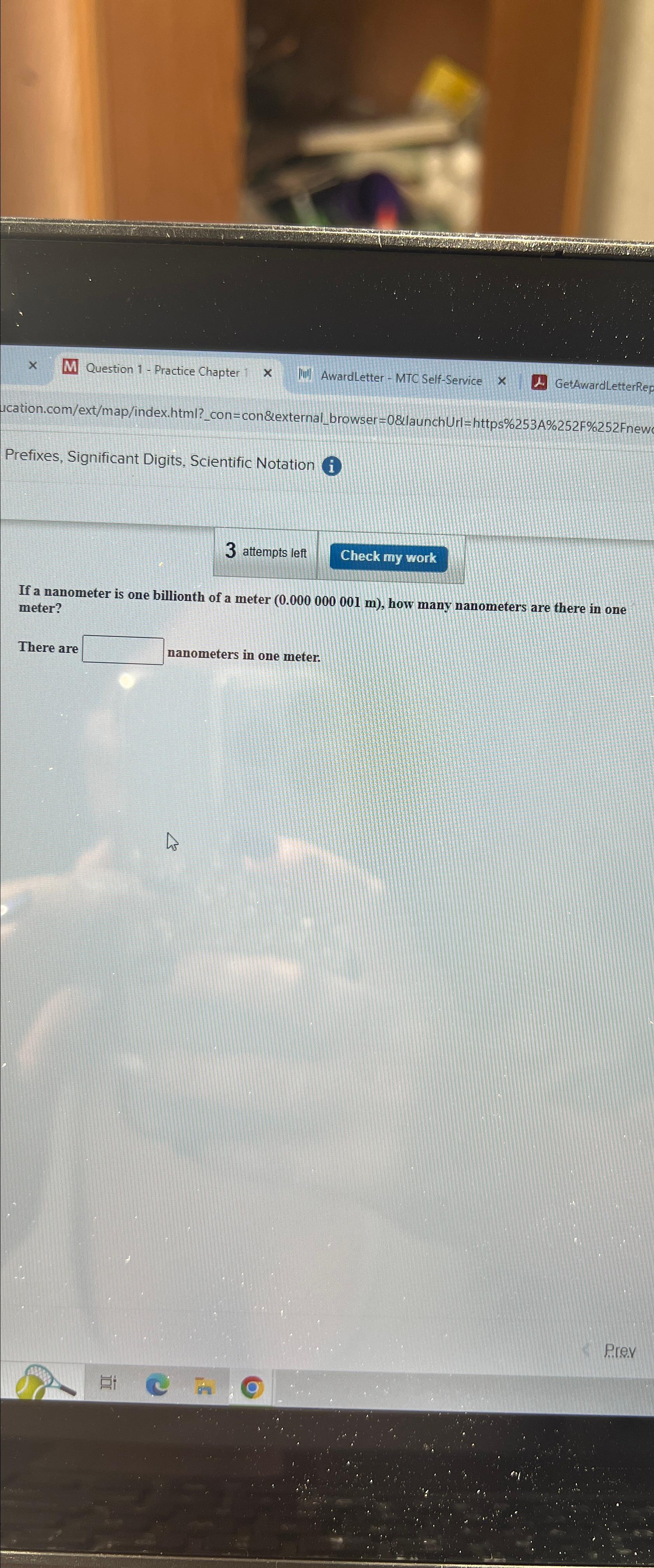 Solved If a nanometer is one billionth of a meter, how many | Chegg.com