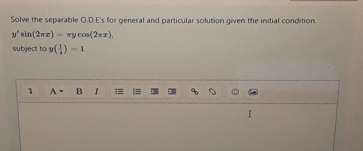 Solved Solve the separable O.D.E's for general and | Chegg.com