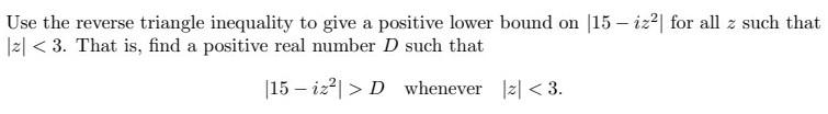 Solved Use the reverse triangle inequality to give a | Chegg.com