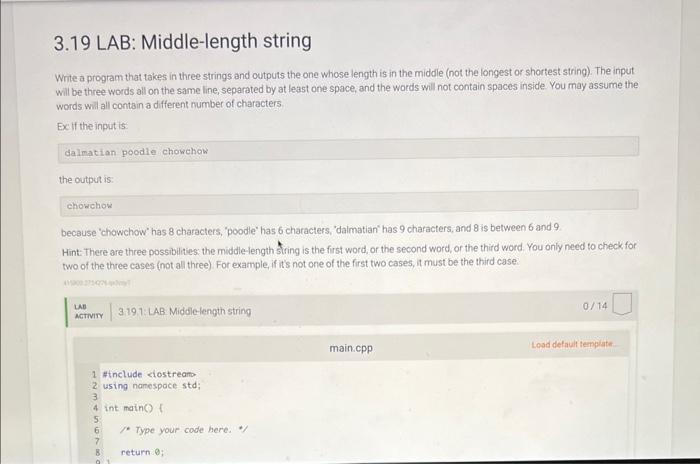 Solved because "chowchow" has 8 characters, "poodle' has 6 | Chegg.com