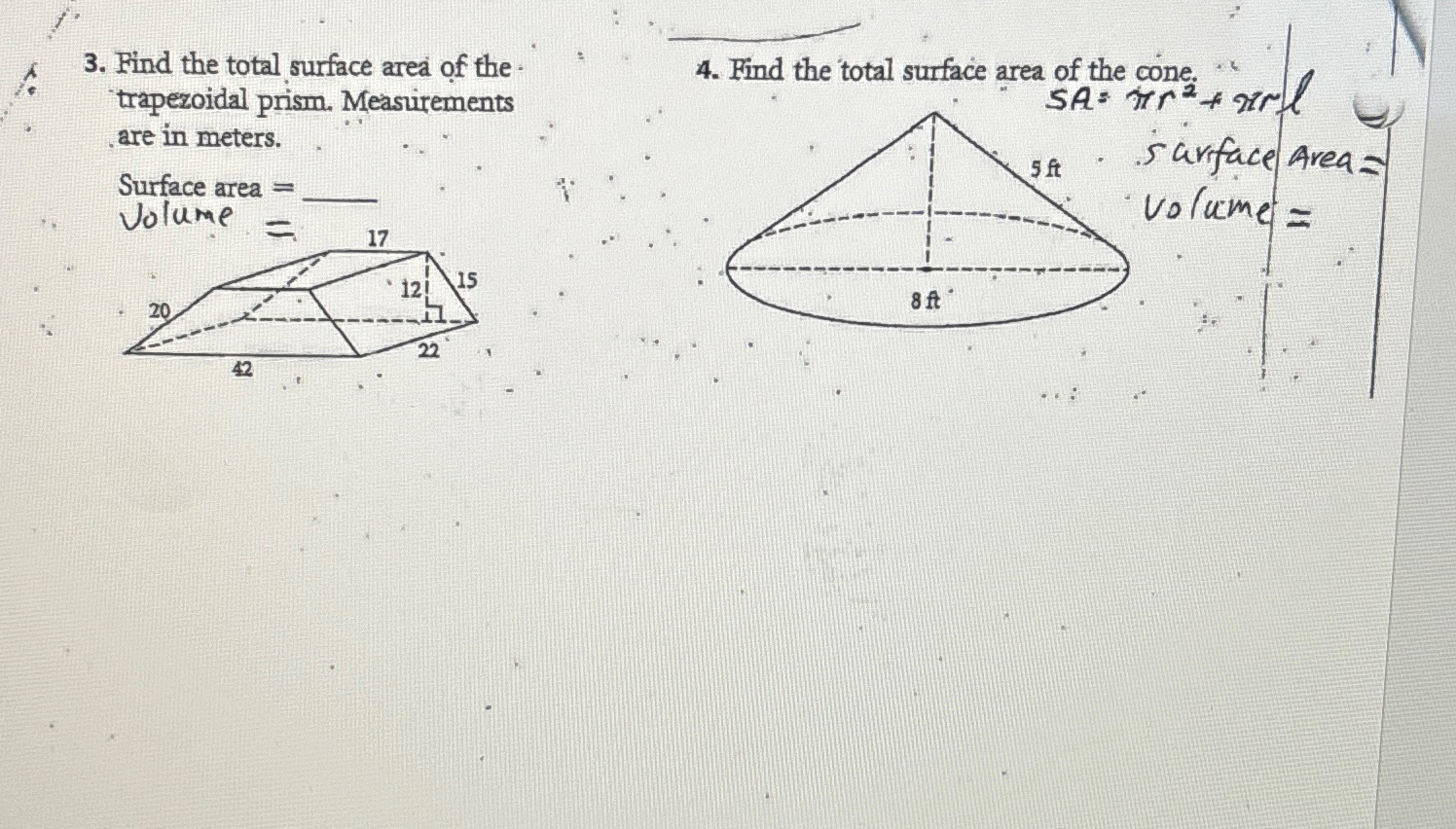 Solved Find the total surface area of the trapezoidal prism. | Chegg.com