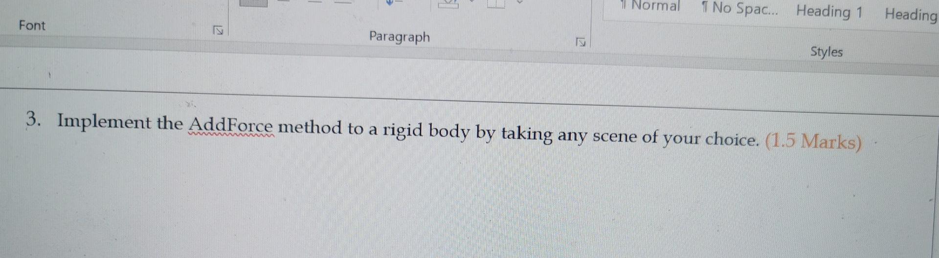 Solved Normal I No Spac... Heading 1 Heading Font 12 | Chegg.com