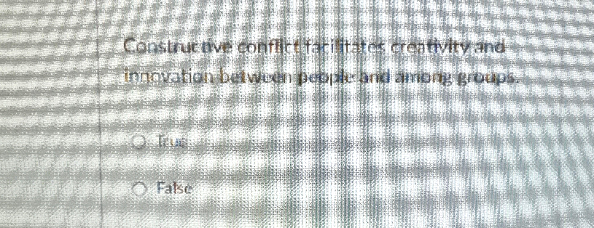 Solved Constructive conflict facilitates creativity and | Chegg.com