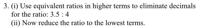 Solved 3. (i) Use equivalent ratios in higher terms to | Chegg.com
