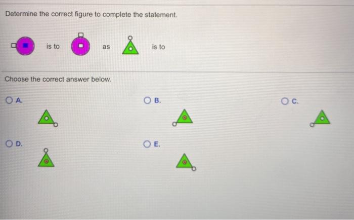 Solved Determine the correct figure to complete the | Chegg.com