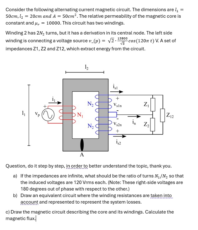 Solved Consider the following alternating current magnetic | Chegg.com