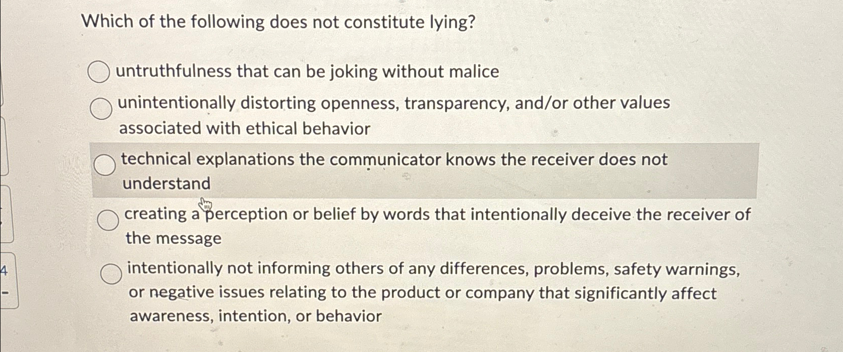 Solved Which of the following does not constitute | Chegg.com