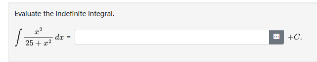 Solved Evaluate the indefinite integral. | Chegg.com