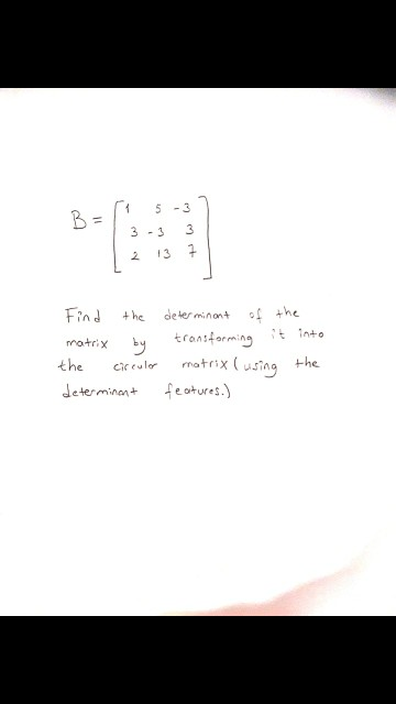 Solved 1 5 -3 11 3 - 3 - W W 2 13 the Find matrix by the | Chegg.com