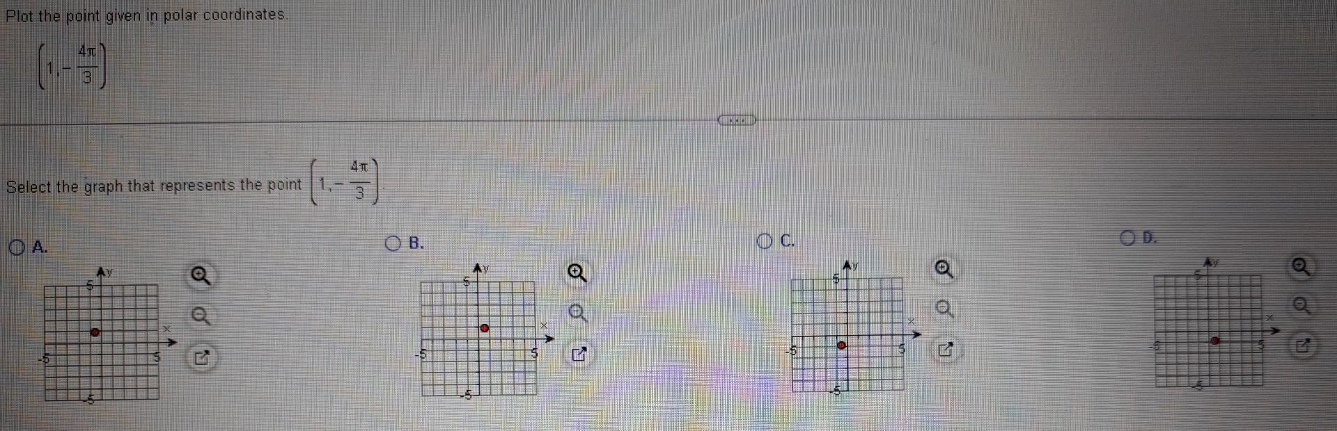 Solved Plot the point given in polar | Chegg.com