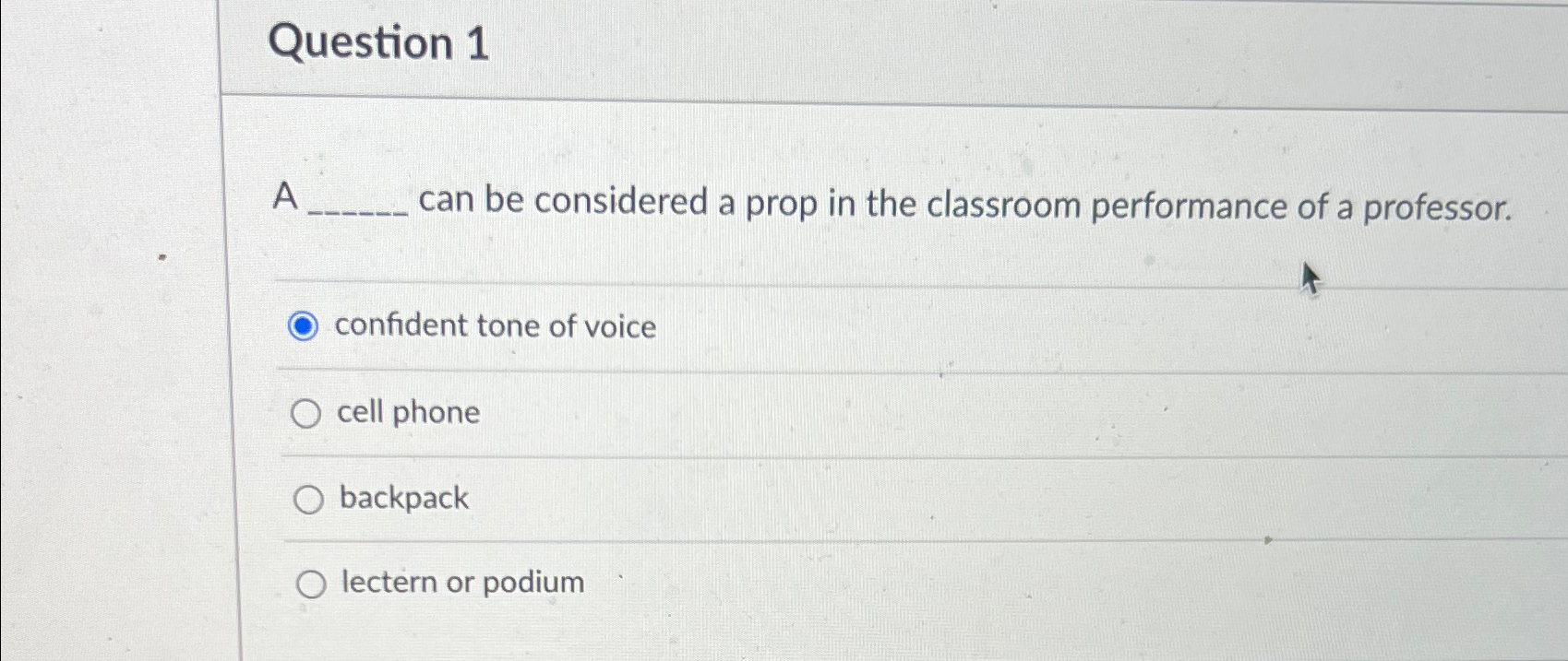 Solved Question 1A can be considered a prop in the classroom | Chegg.com